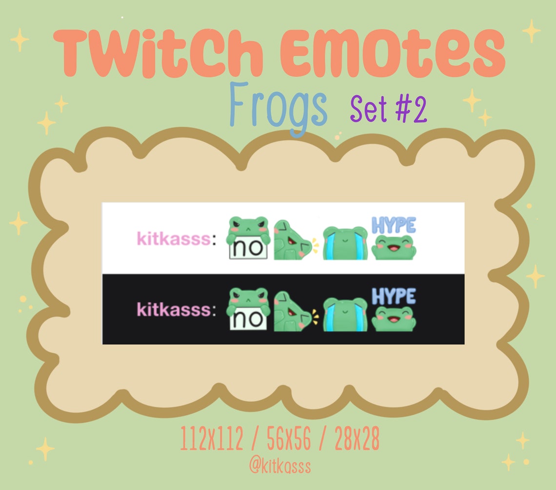 Twitch Frog Emotes Twitch Discord Youtube Emotes Frog - Etsy