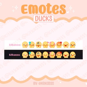 8 Duck Twitch Emotes, Kawaii Cute Duck Emotes, Duck Emotes, Duck ...