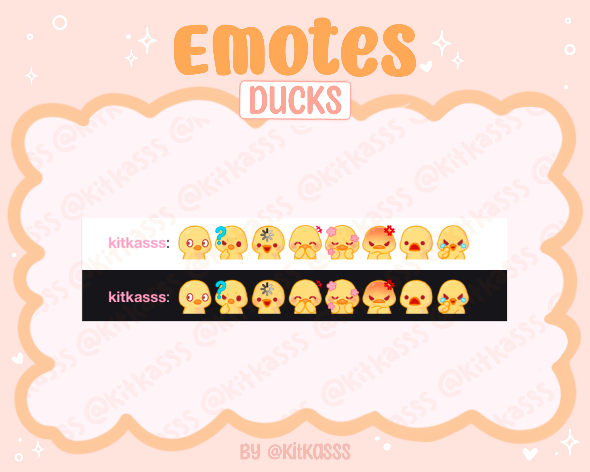 8 Duck Twitch Emotes, Kawaii Cute Duck Emotes, Duck Emotes, Duck ...