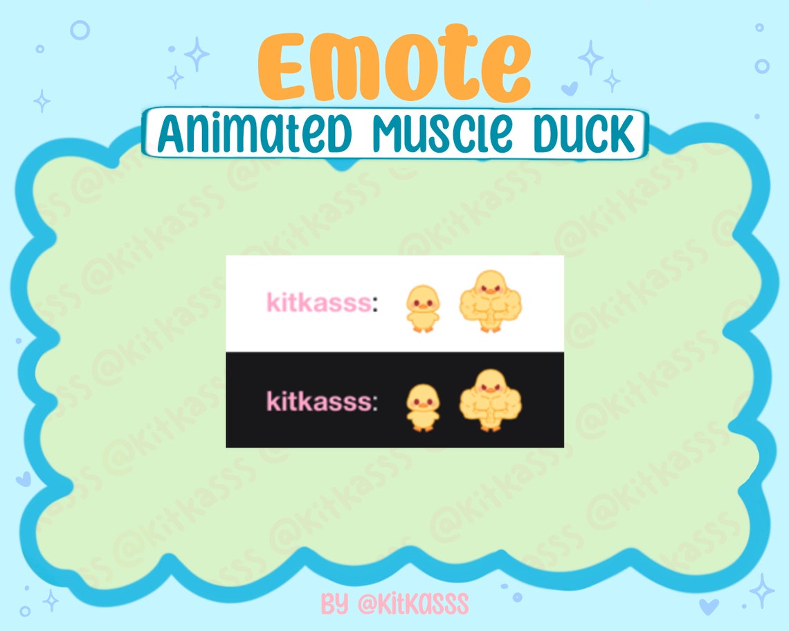 Animated Muscle Duck Emote - Animated Duck Twitch Emote - Muscle Emote ...