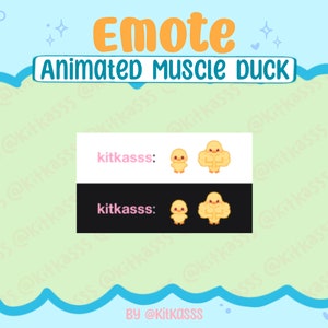 Animated Muscle Duck Emote - Animated Duck Twitch Emote - Muscle Emote ...