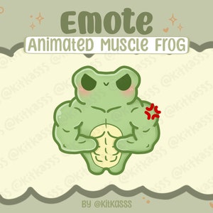 Frog Animated Twitch Emote Buff Frog Emote Twitch, Youtube, Discord ...