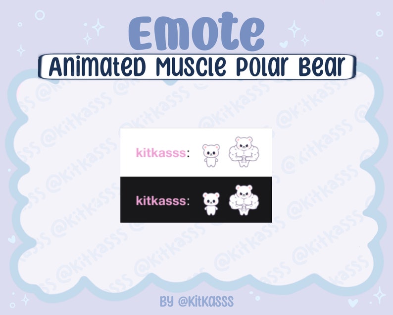Animated Emote - Animated Muscle Polar Bear Emote - Polar Bear Emote ...