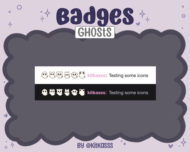 Ghost Badges - Twitch Ghost Sub / Bit Badges - Kawaii Cute Ghosts - Cute Twitch Badges - Cute ...
