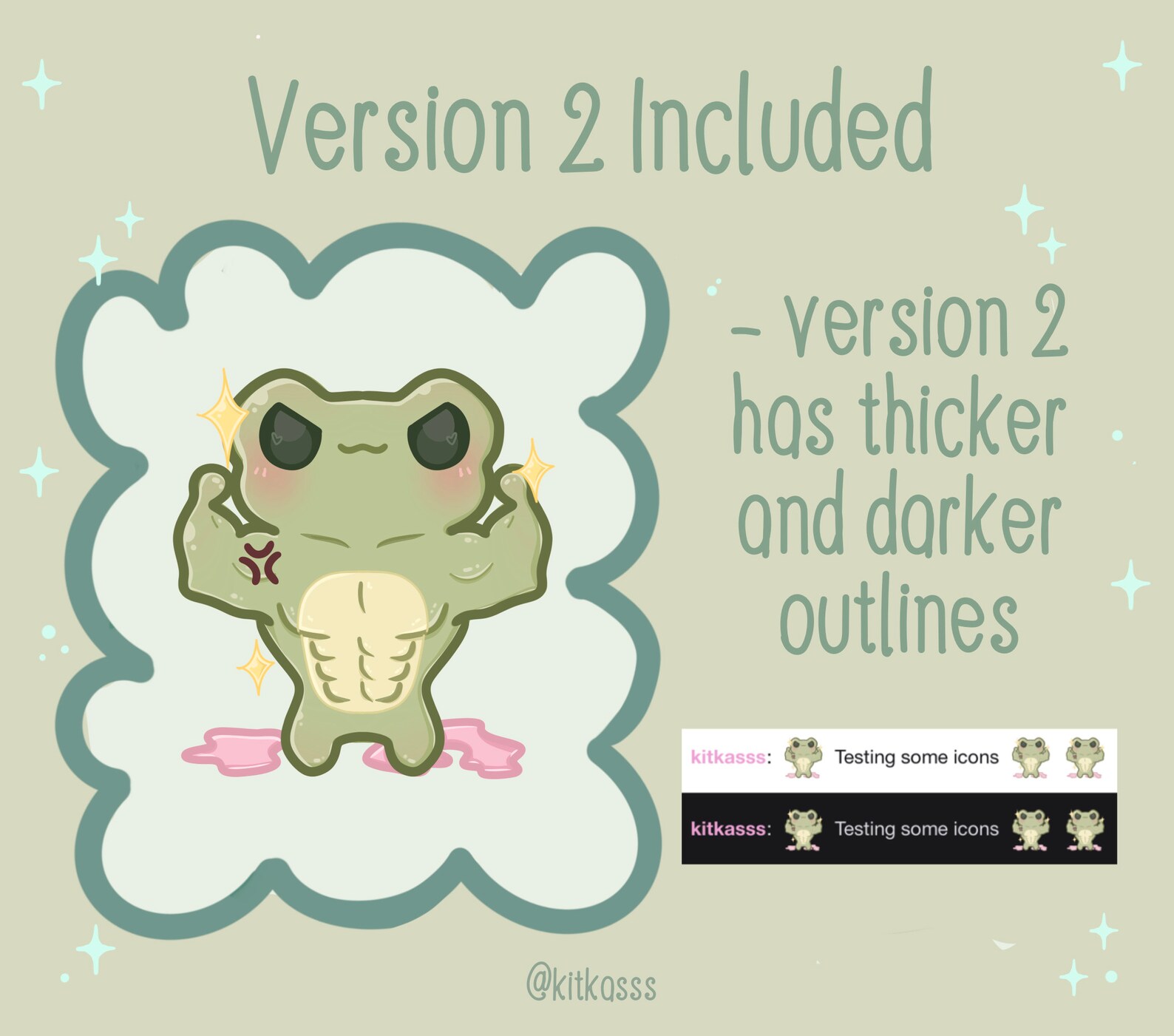 Frog Animated Twitch Emote Buff Frog Emote Twitch - Etsy