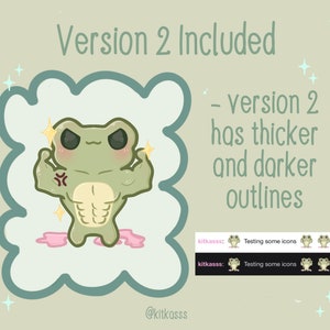 Frog Animated Twitch Emote Buff Frog Emote Twitch - Etsy