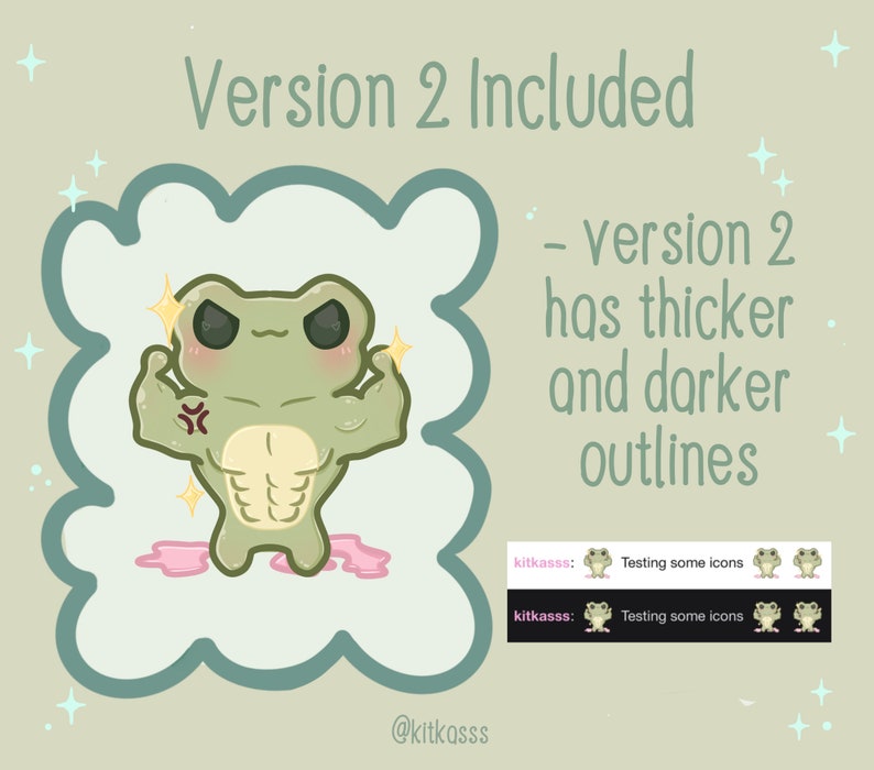 Frog Animated Twitch Emote Buff Frog Emote Twitch - Etsy