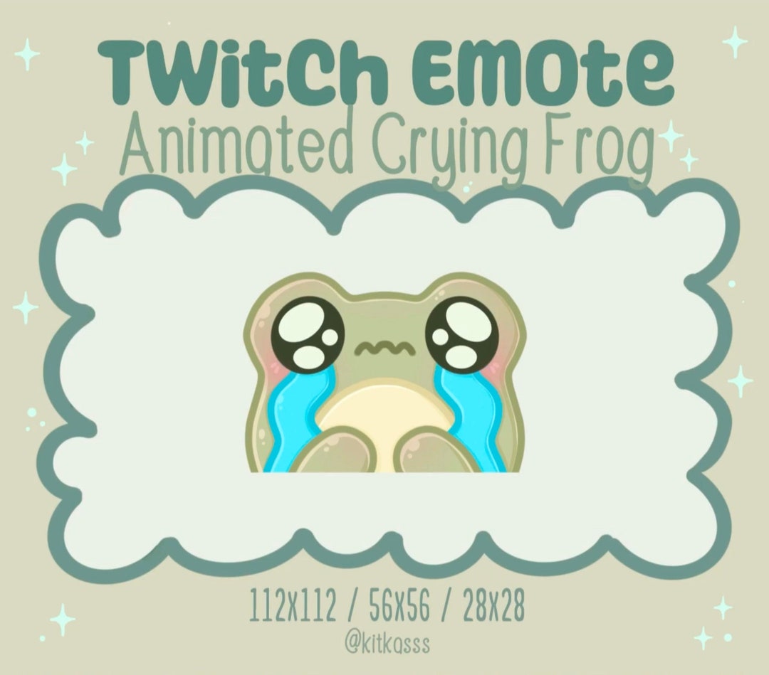 Animated Frog Emote Crying Frog Emote Twitch Discord - Etsy