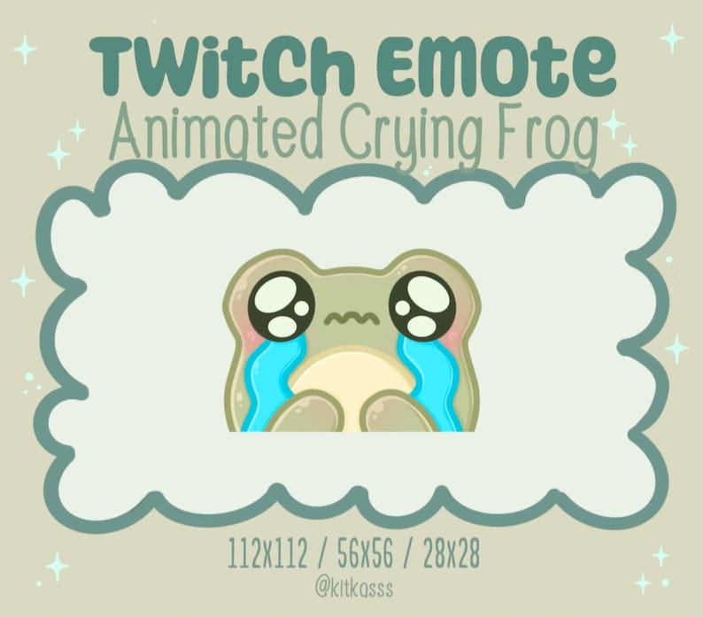 Animated Frog Emote Crying Frog Emote Twitch Discord - Etsy