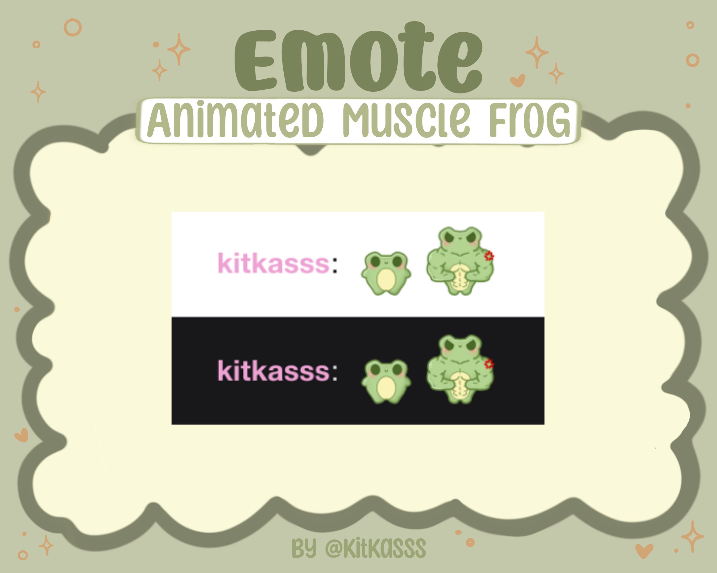 Animated Frog Emote Animated Muscle Frog Emote Animated Buff Frog Emote ...
