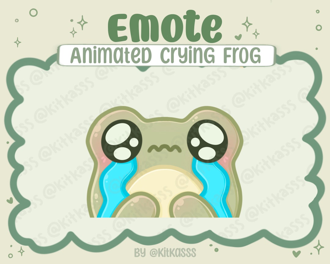Animated Frog Emote - Crying Frog Emote - Twitch, Discord Crying Frog ...