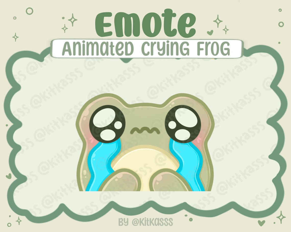 Animated Frog Emote - Crying Frog Emote - Twitch, Discord Crying Frog ...