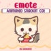 Animated Cat Emote - Snackin’ Cat Emote - Animated Eating Cat Emote ...