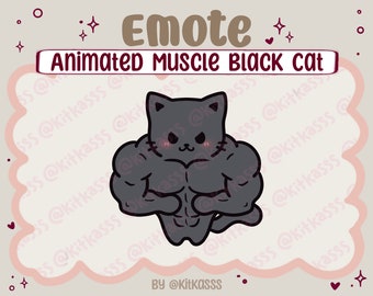Animated Twitch Emote Buff Cat Emote Muscle Cat Emote Twitch/discord ...
