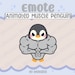Animated Muscle Penguin Emote - Twitch, Youtube, Discord Emotes - Buff ...