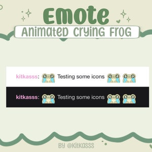 Animated Frog Emote - Crying Frog Emote - Twitch, Discord Crying Frog ...