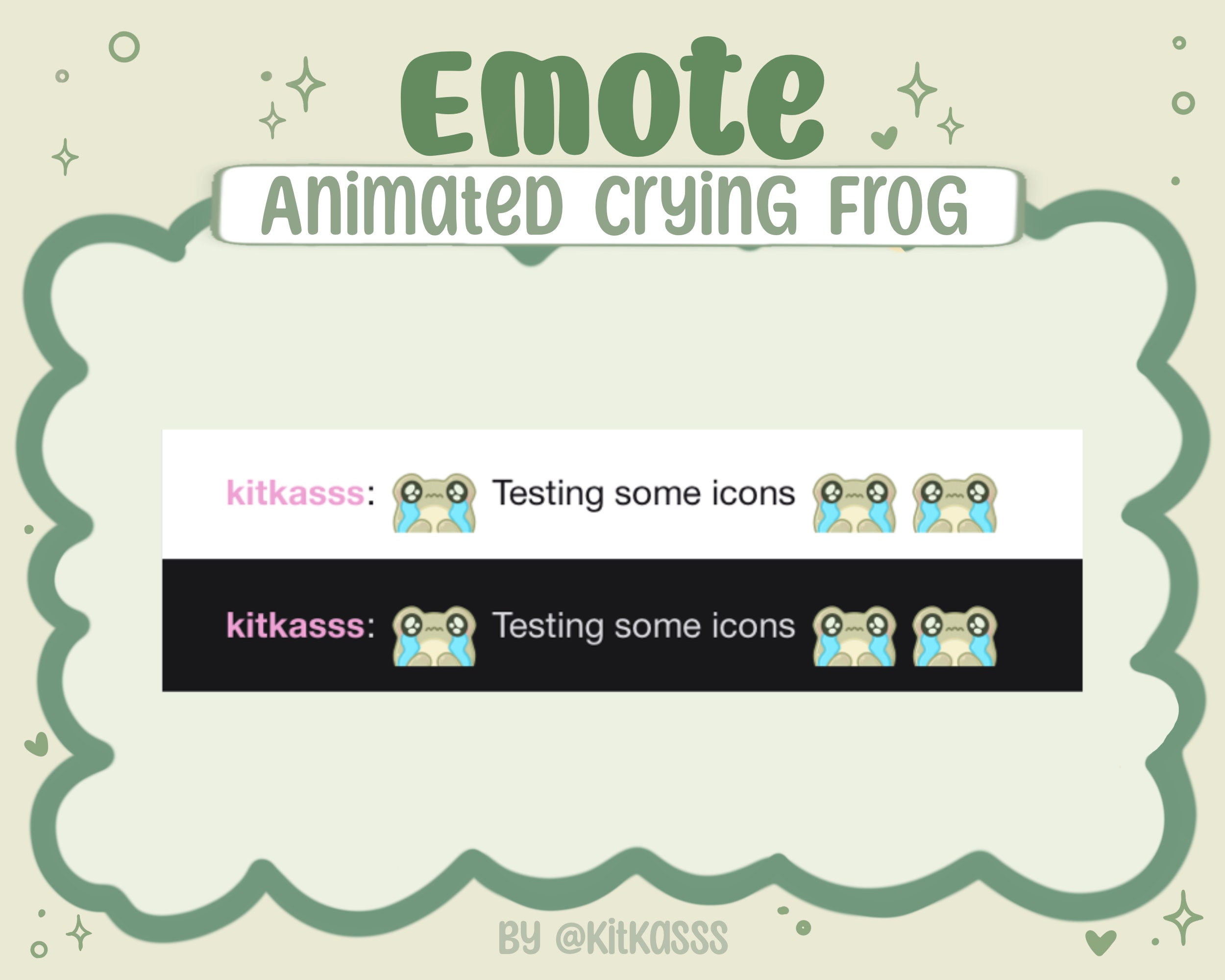 Animated Frog Emote - Crying Frog Emote - Twitch, Discord Crying Frog ...