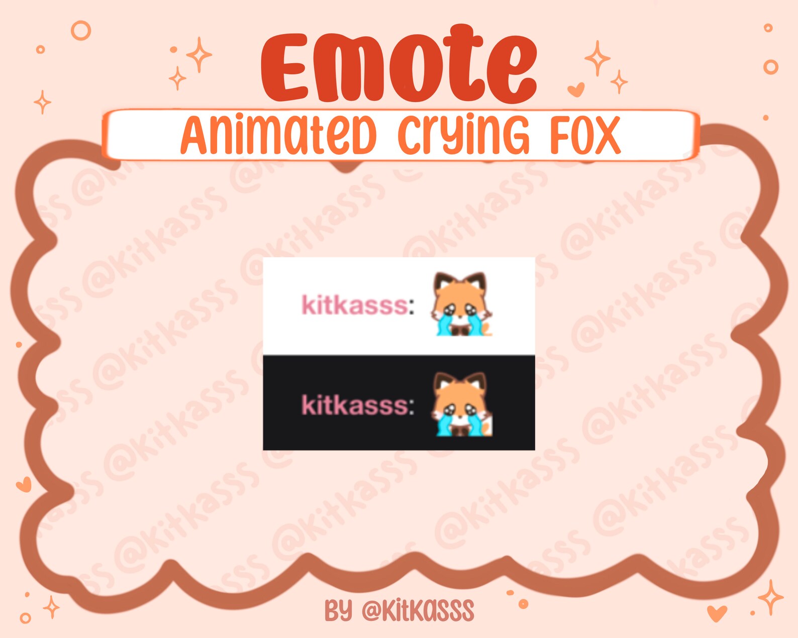Animated Fox Emote - Fox Emote - Animated Crying Fox Emote - Crying ...