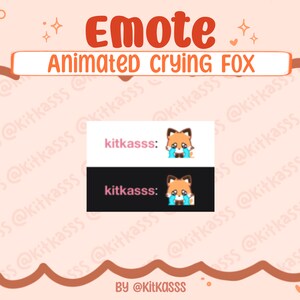 Animated Fox Emote - Fox Emote - Animated Crying Fox Emote - Crying ...