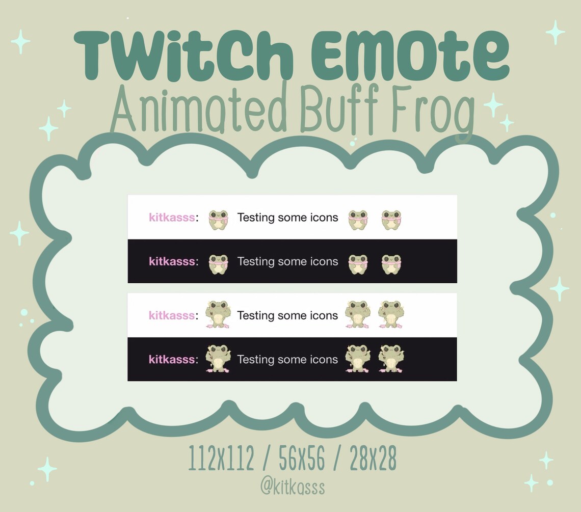 Frog Animated Twitch Emote Buff Frog Emote Twitch - Etsy