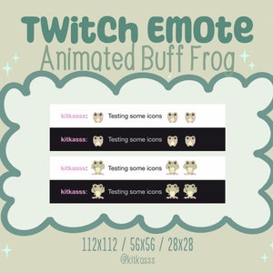 Frog Animated Twitch Emote Buff Frog Emote Twitch - Etsy