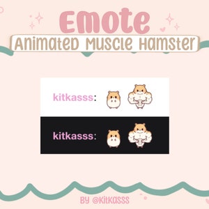 Animated Buff Hamster Twitch Emote - Muscle Hamster Emote - Hamster ...