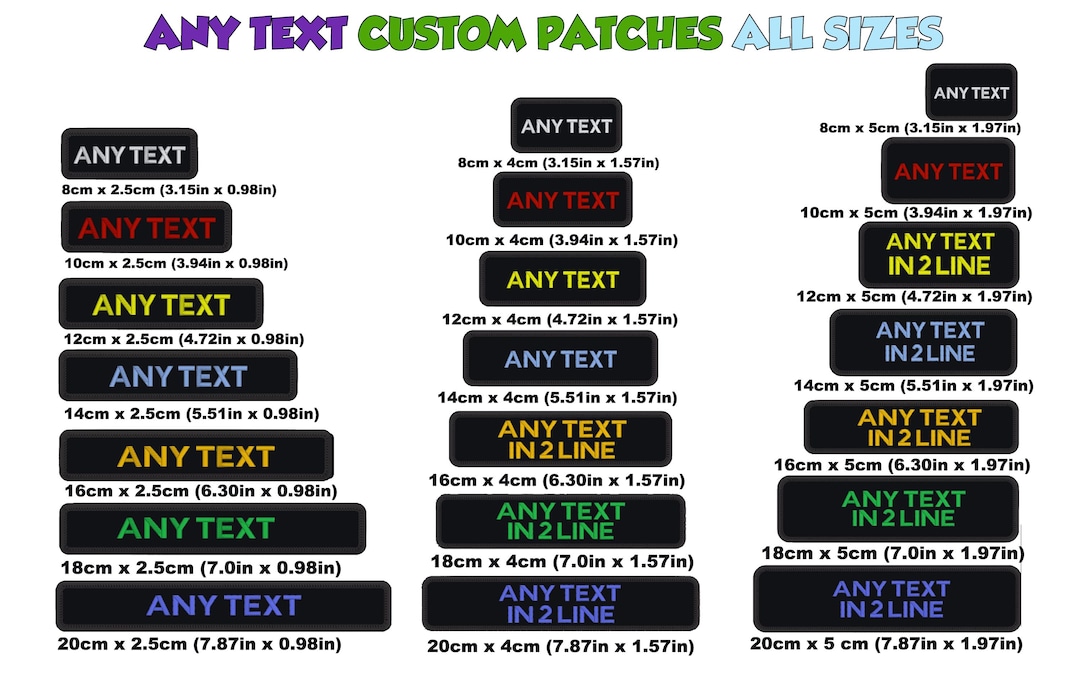 Black Personalised CUSTOM Name Text Numbers Embroidery Sew on _iron on ...