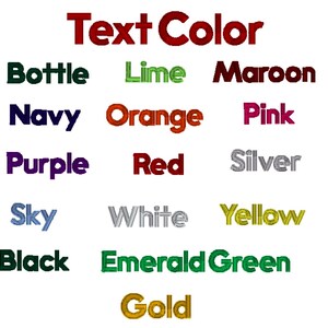 Lite Navy Personalised CUSTOM Name Text Numbers Embroidery Sew on _iron ...