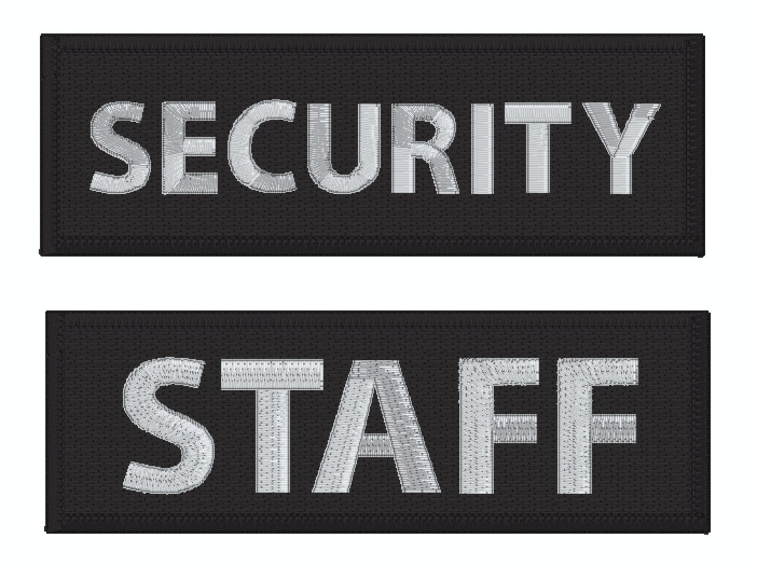 Velcro Personal Name Patch - SECURITY | LIFEGUARD | STAFF| Iron on or ...