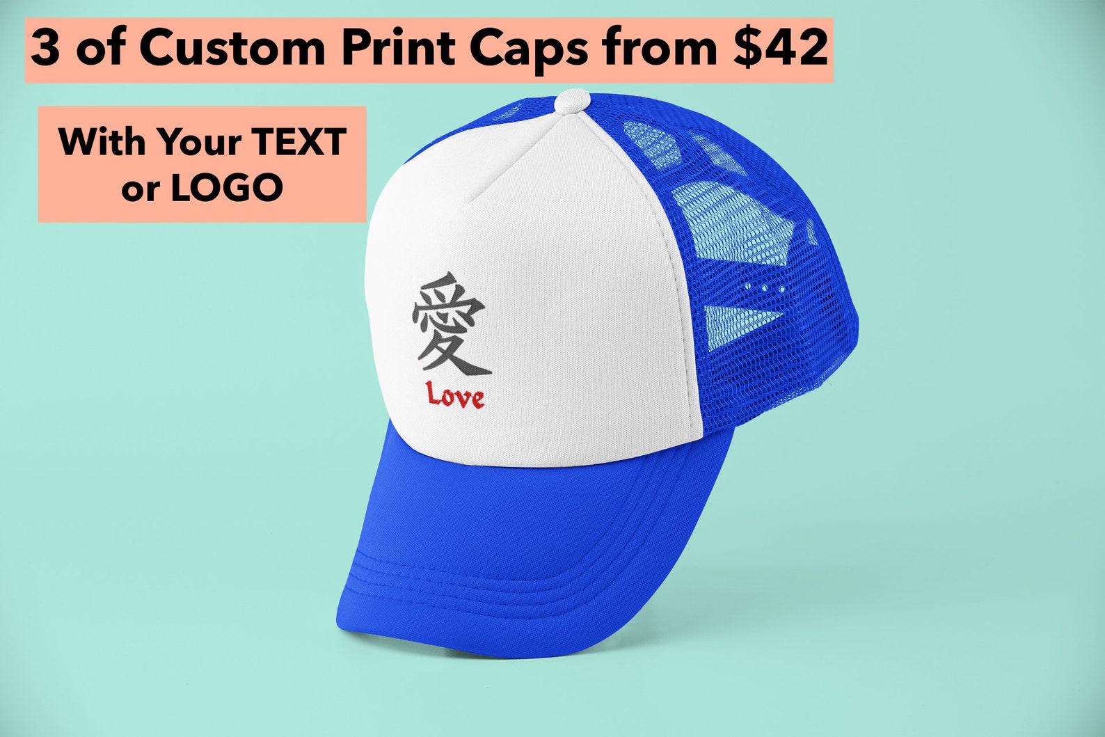 3 of CUSTOM IMAGES/LOGO Caps, Your Photo, Printed Caps, , the Dye ...