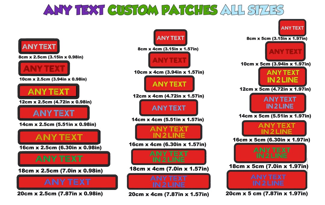 Red Personalised CUSTOM Name Text Numbers Embroidery Sew on _iron on ...