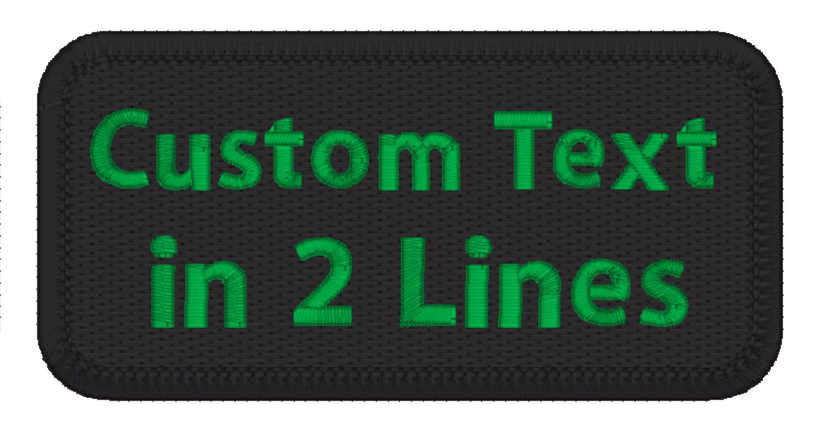 Custom Embroidered 2 LINES Badge |biker, Name Tag | PATCH Iron on or ...