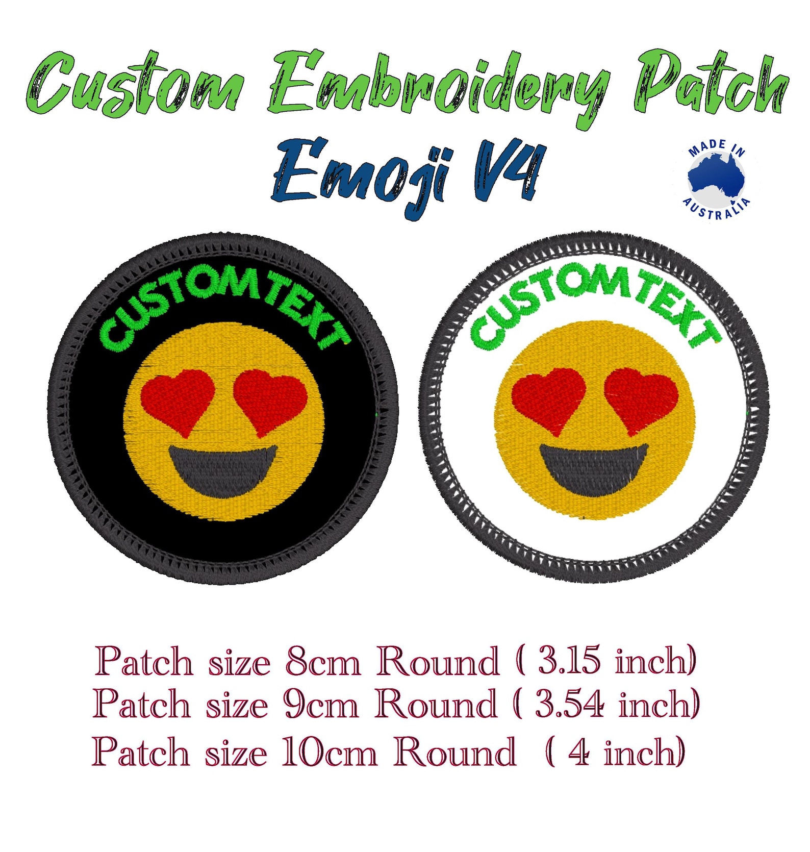 Custom Emoji Embroidery Round Patch Biker Embroidered MC Badge Patches ...