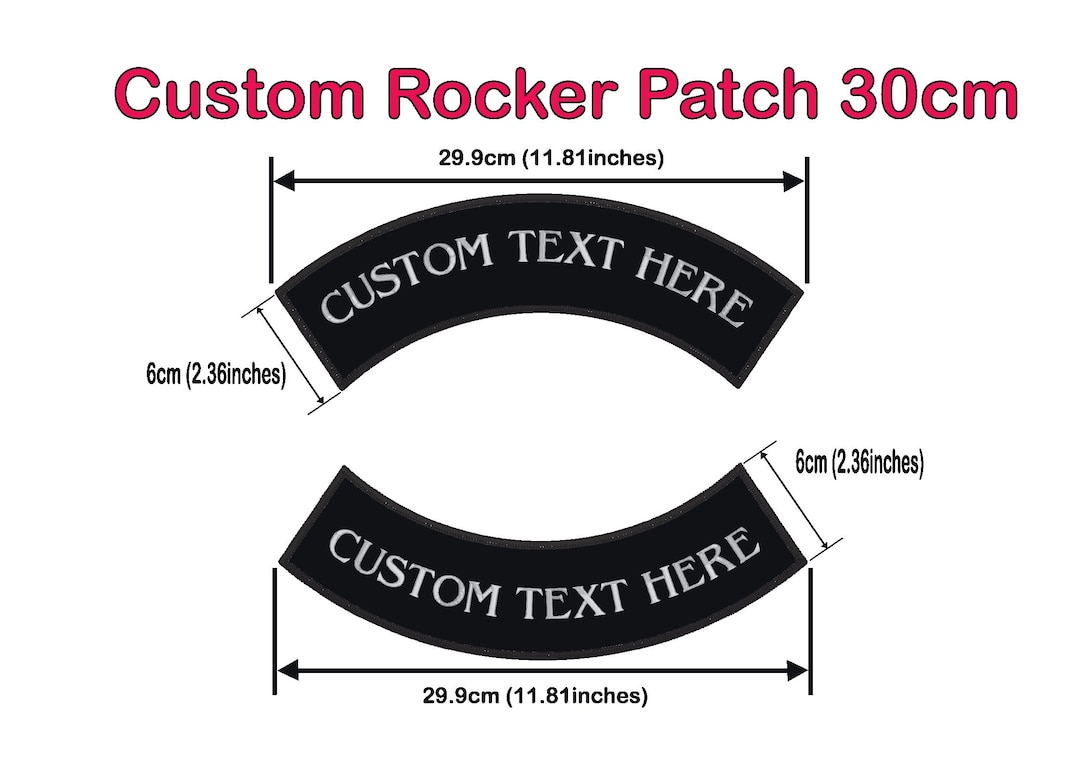 Custom Rocker Patch Back for Bikers Motorcycle Club MC Personalized ...