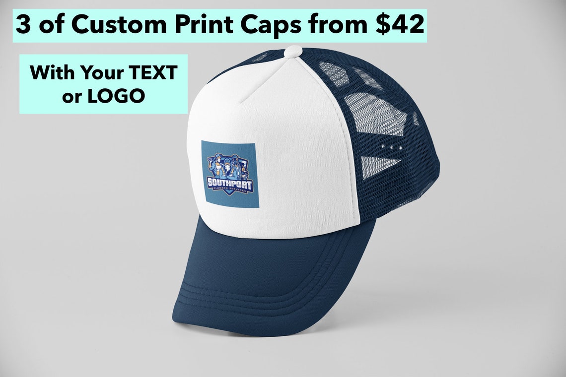 3 of CUSTOM IMAGES/LOGO Caps, Your Photo, Printed Caps, , the Dye ...