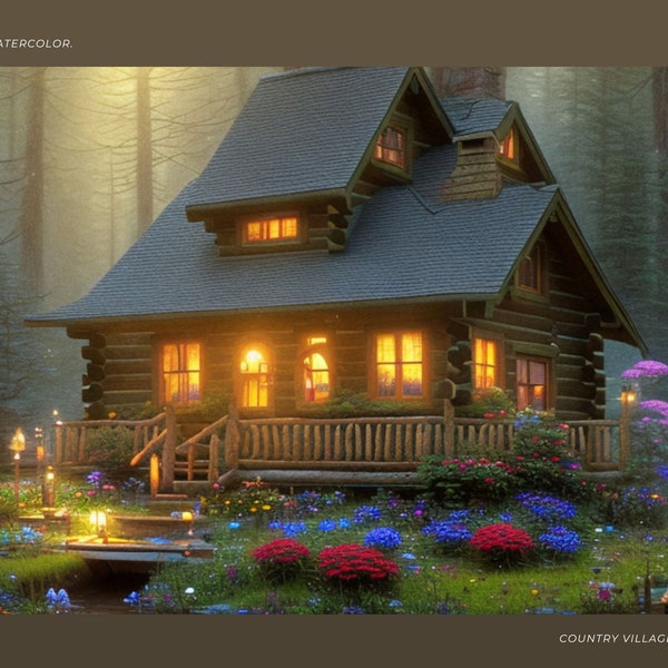 Cabin Artwork - Etsy