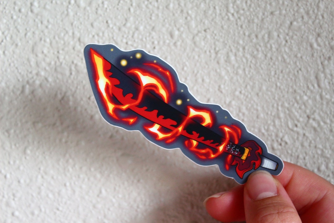 Slayer Demon Sword Anime Sticker, Anime Gift Idea, Waterbottle Sticker ...