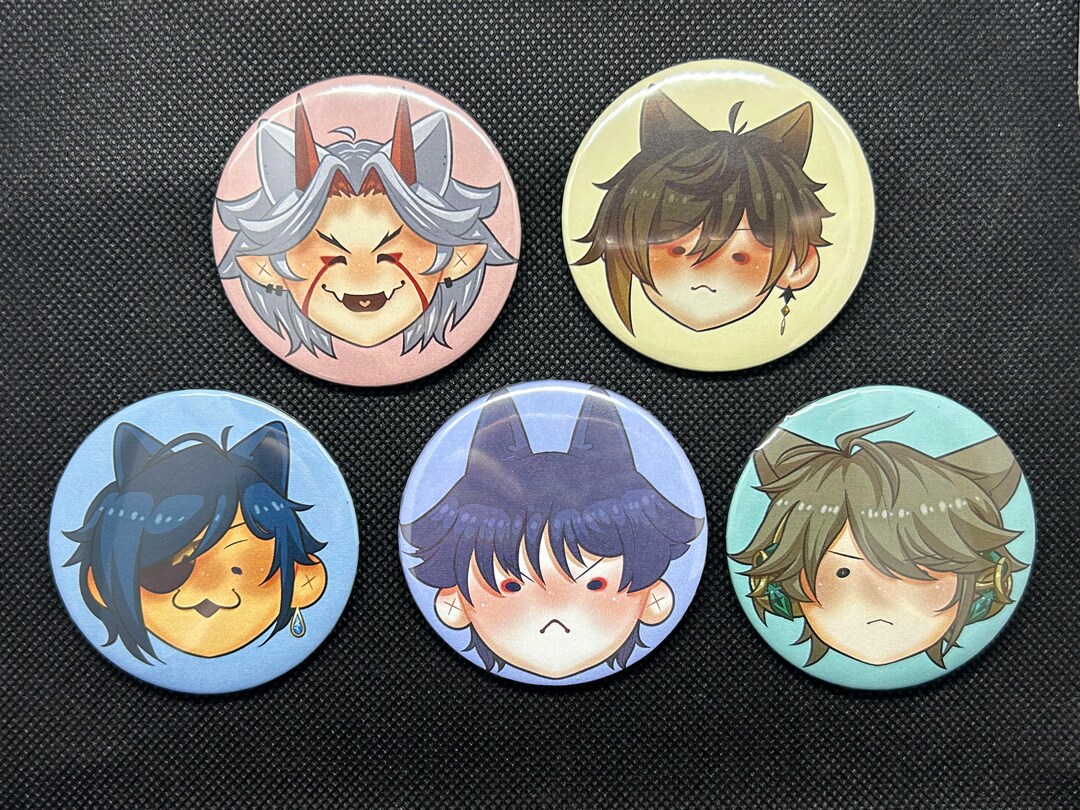 Genshin Impact Kitty Buttons 2.25inch - Etsy