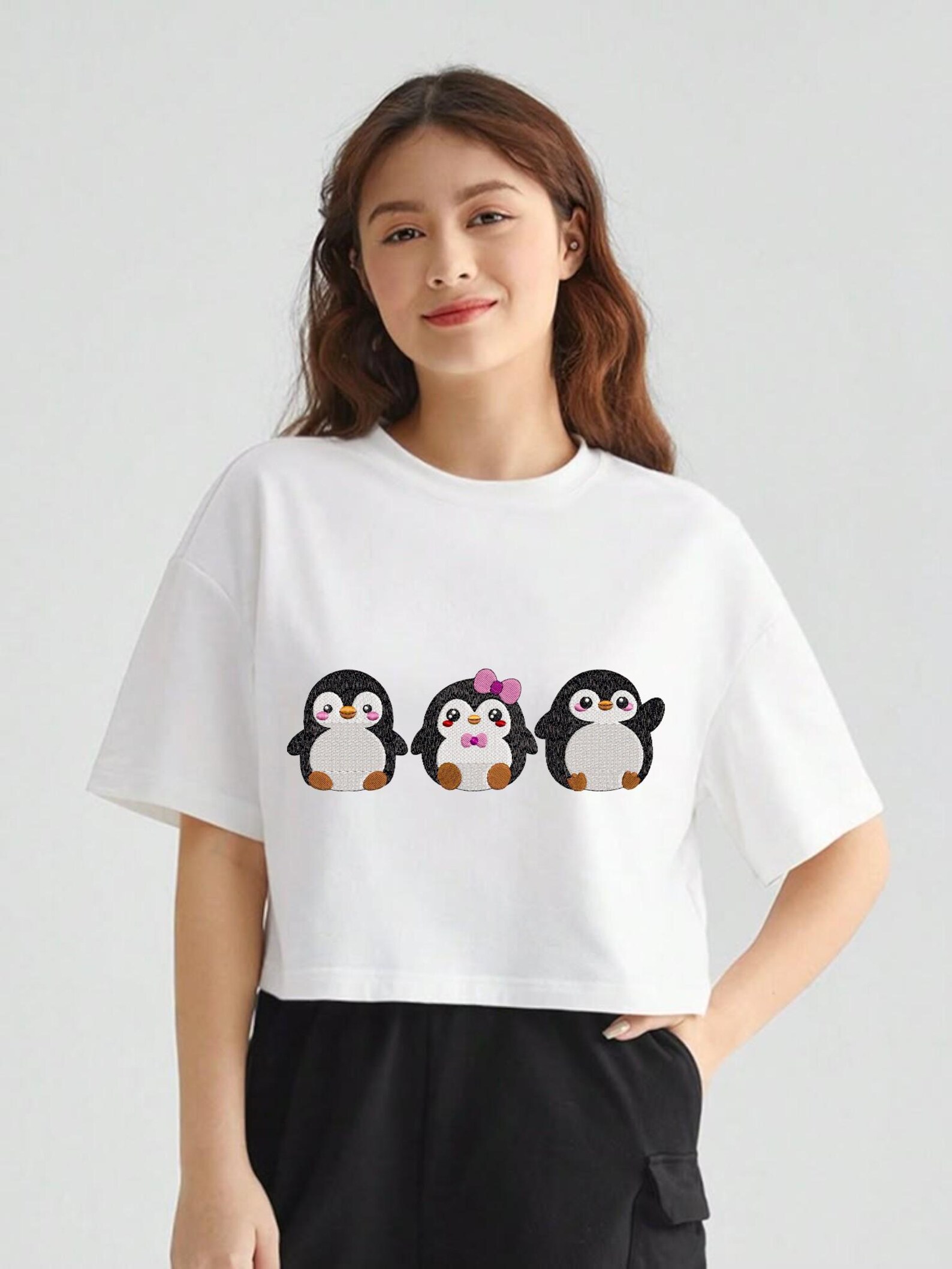 Cute Penguin Embroidery Design – 3 Sizes Family Penguins Machine ...
