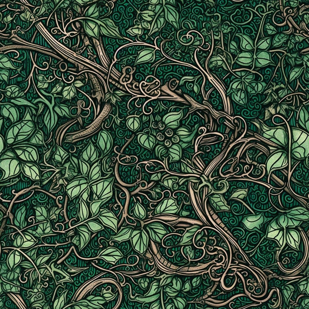 Seamless Vine Pattern Digital Paper - Etsy