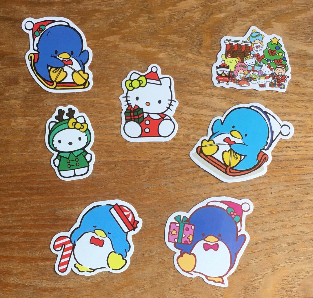 Hello Kitty and Tuxedo Sam Christmas Stickers Sanrio and Friends Winter ...