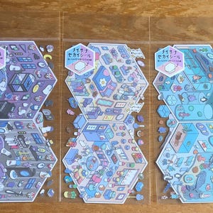 Kamio Japan Decoration Sticker Sheet | Tiny World Seal | Ghost, Girl ...