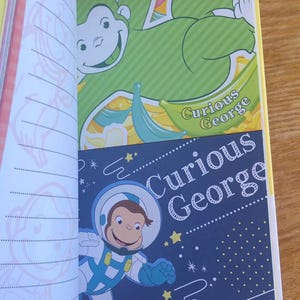 Curious George Postcard and Sticker Set | Stationery Letter Book ...