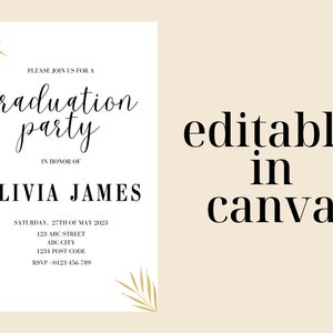 Graduation Invitation Template, Printable Graduation Party Invitation ...