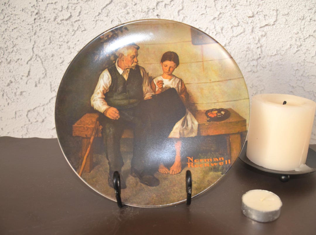 Limited Edition "the Banjo Player" by Norman Rockwell Collectible Plate - Etsy
