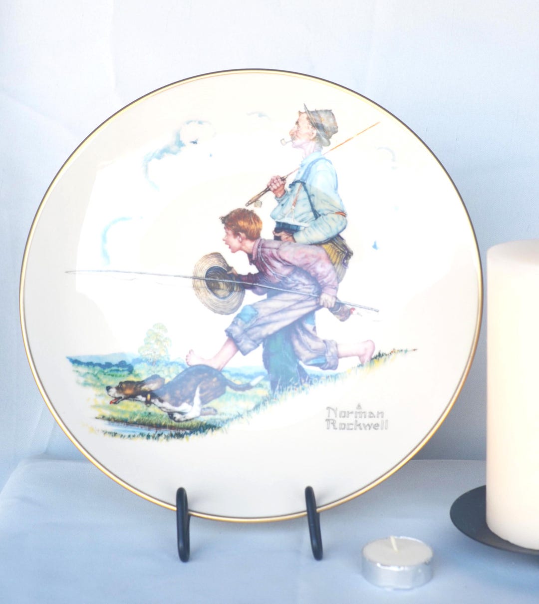 Limited Edition "summer-goin' Fishin'" by Norman Rockwell Collection ...