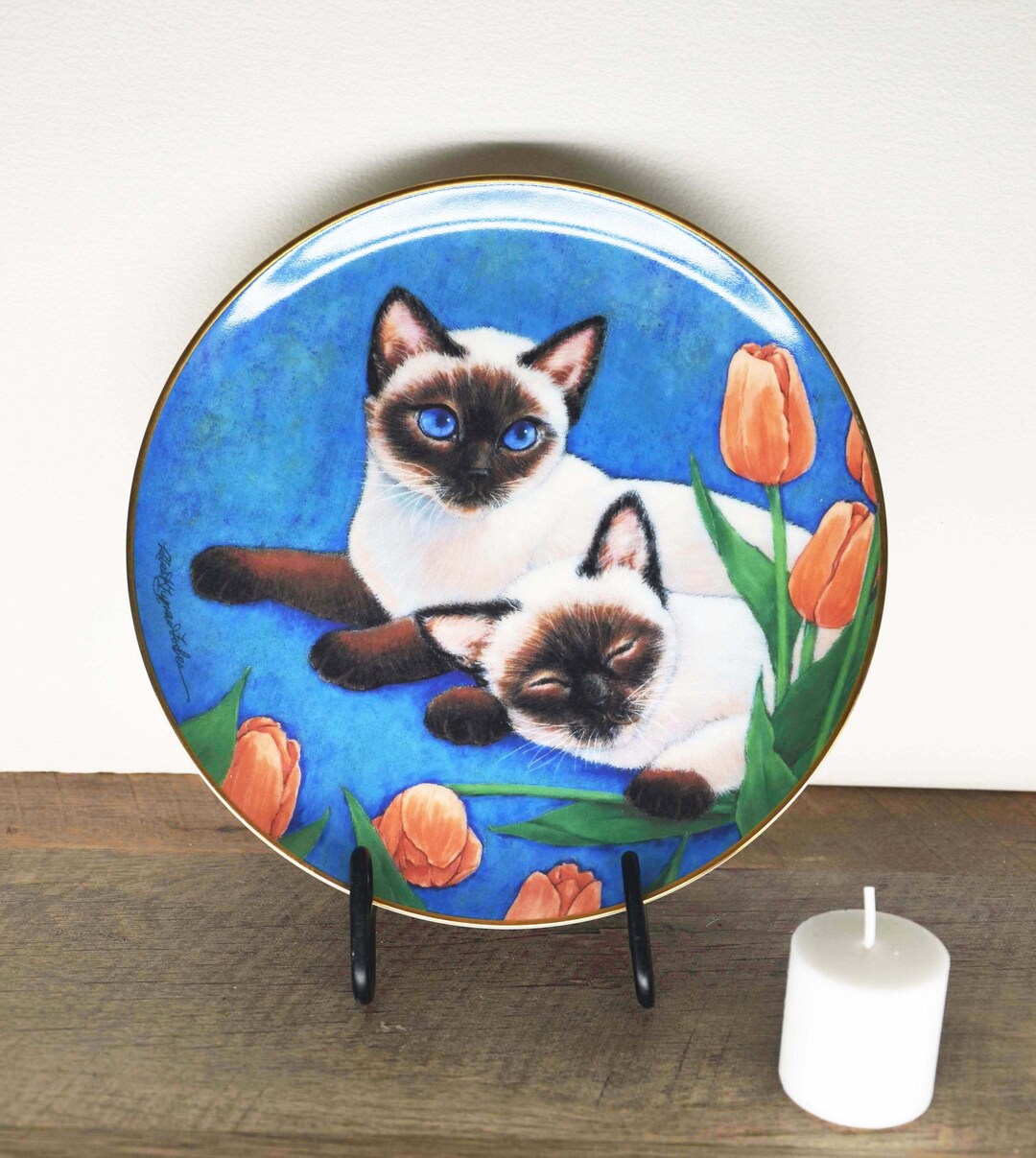 Limited Edition "ming and Ling" Cat Decorative Plate - Etsy