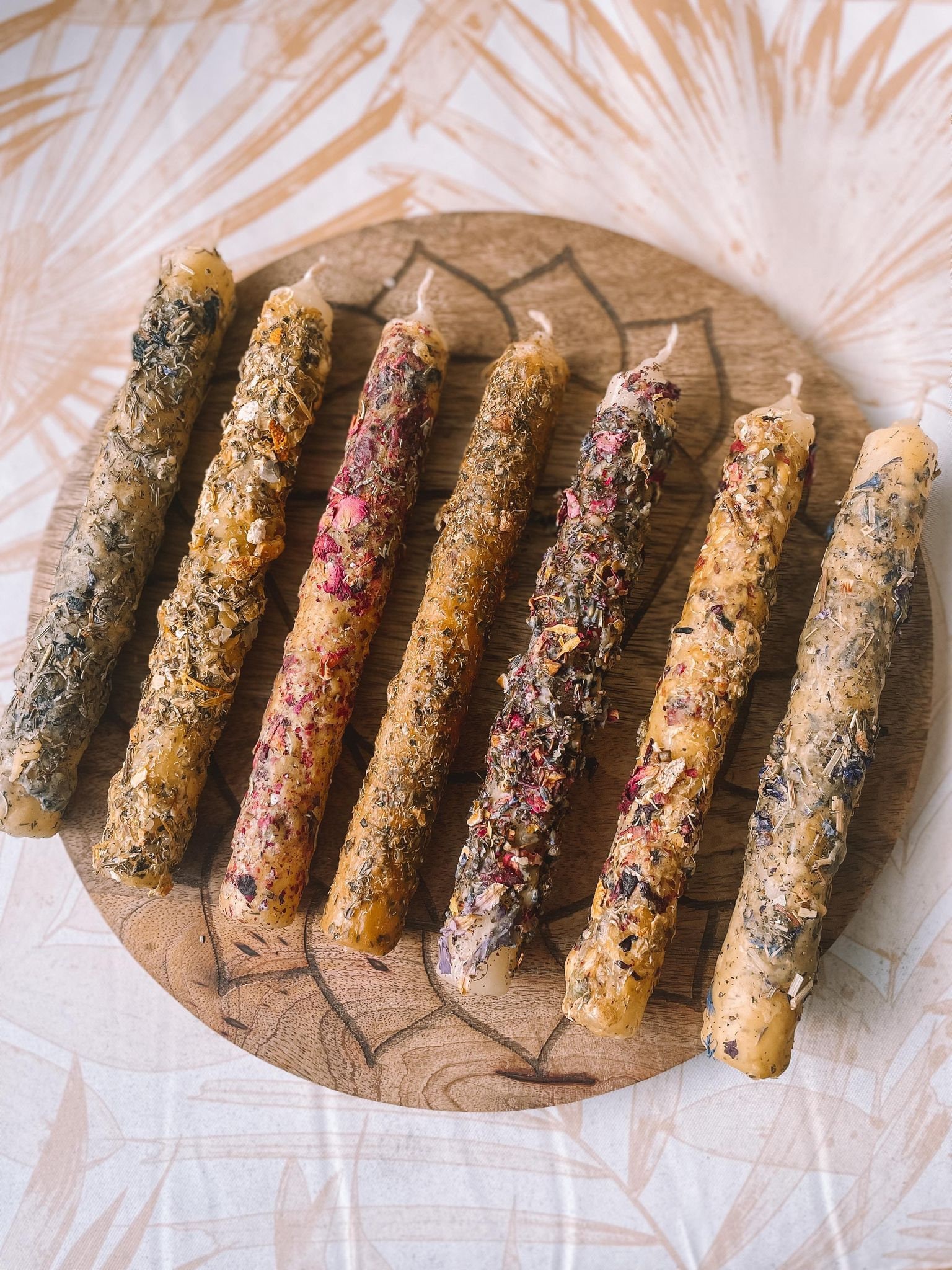 Grounding Pillar Taper Candles Root Chakra 100% Bees Wax Altar ...