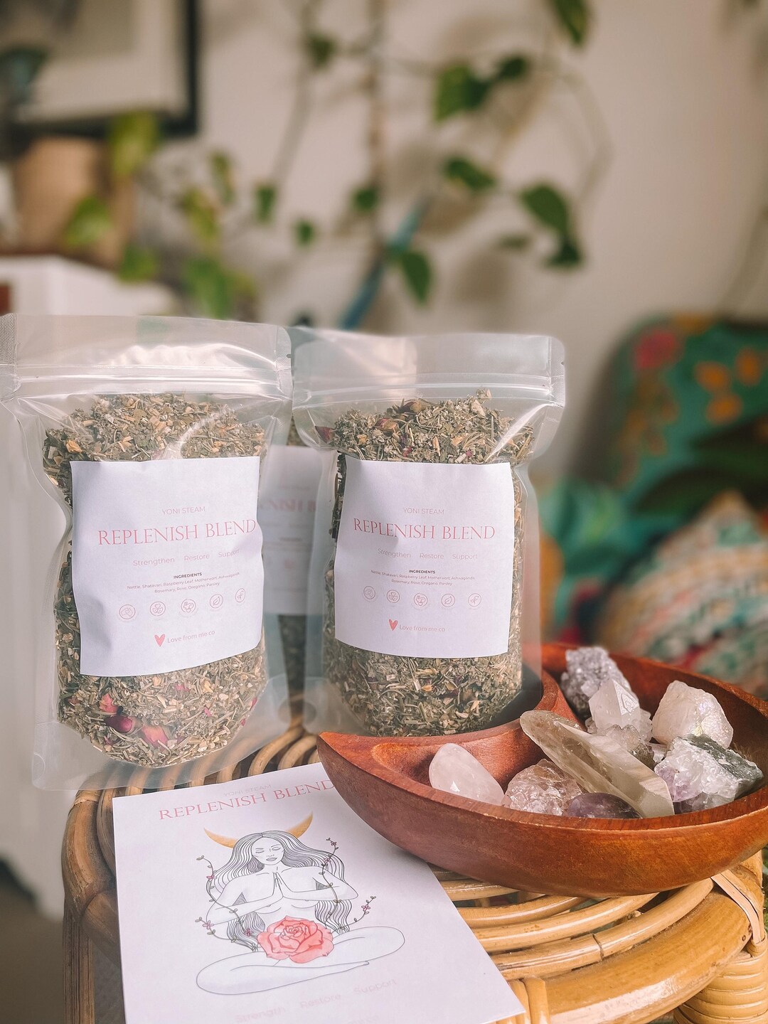 Replenish Yoni & Womb Steam Organic Herbal and Floral Blend Strengthen ...