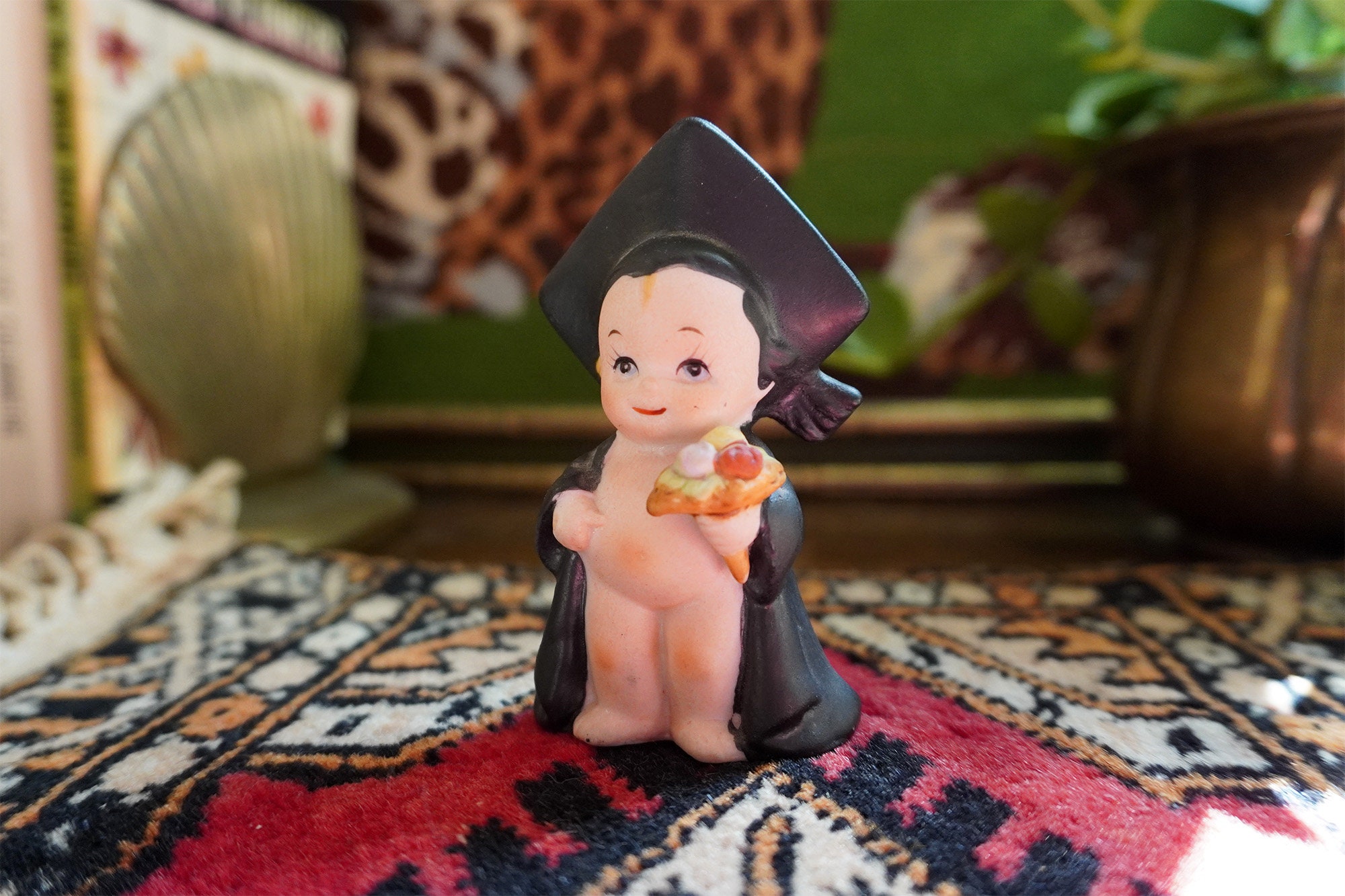 Vintage Kewpie Angel Graduation Figurine Kewpie Sad Baby Porcelain ...